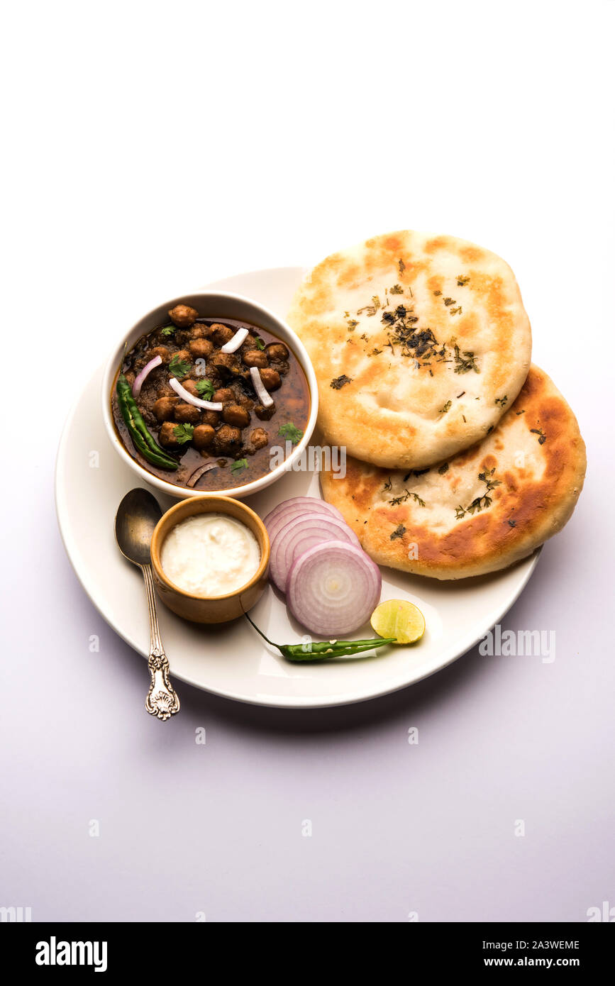 Pindi Chole Kulche or roadside choley Kulcha popular in India and ...