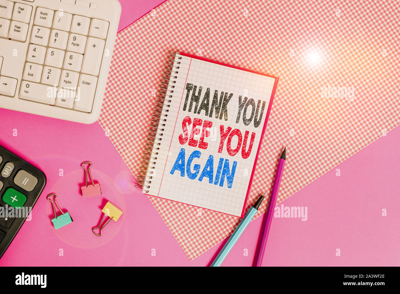 Text sign showing Thank You See You Again. Business photo showcasing ...