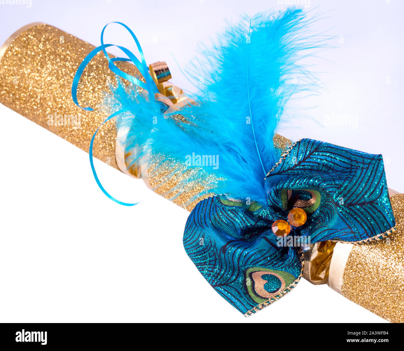 Peacock feather with glitter hi-res stock photography and images - Alamy