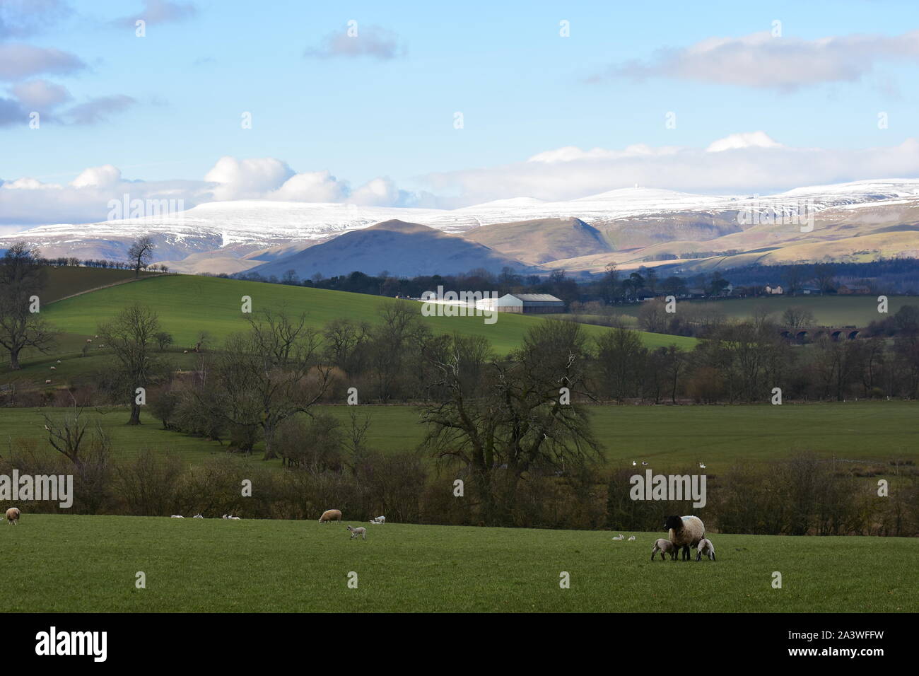 Dufton Pike seen from the Eden Valley, Northern Pennines Stock Photo ...