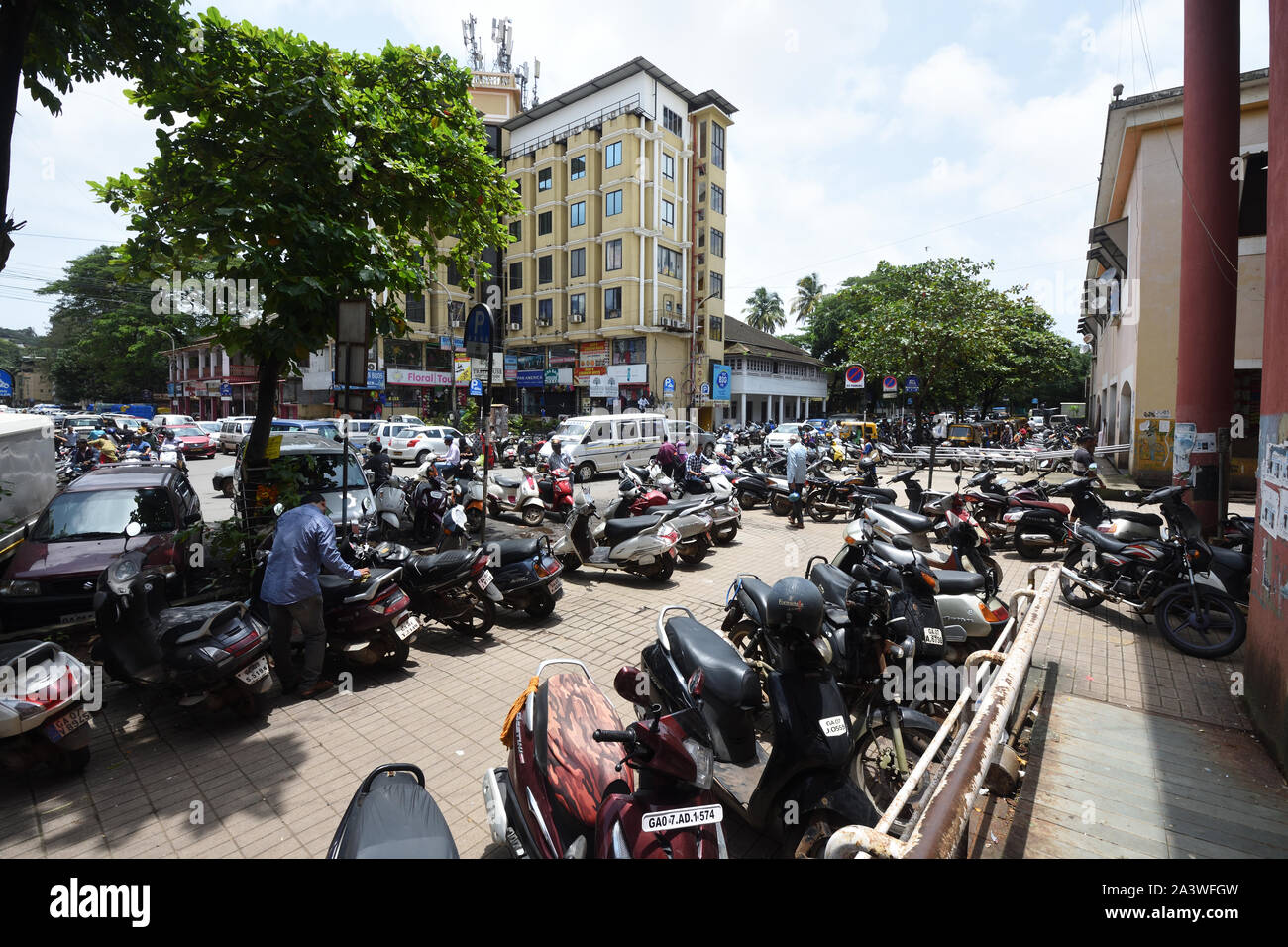 Two wheeler parking hi-res stock photography and images - Alamy