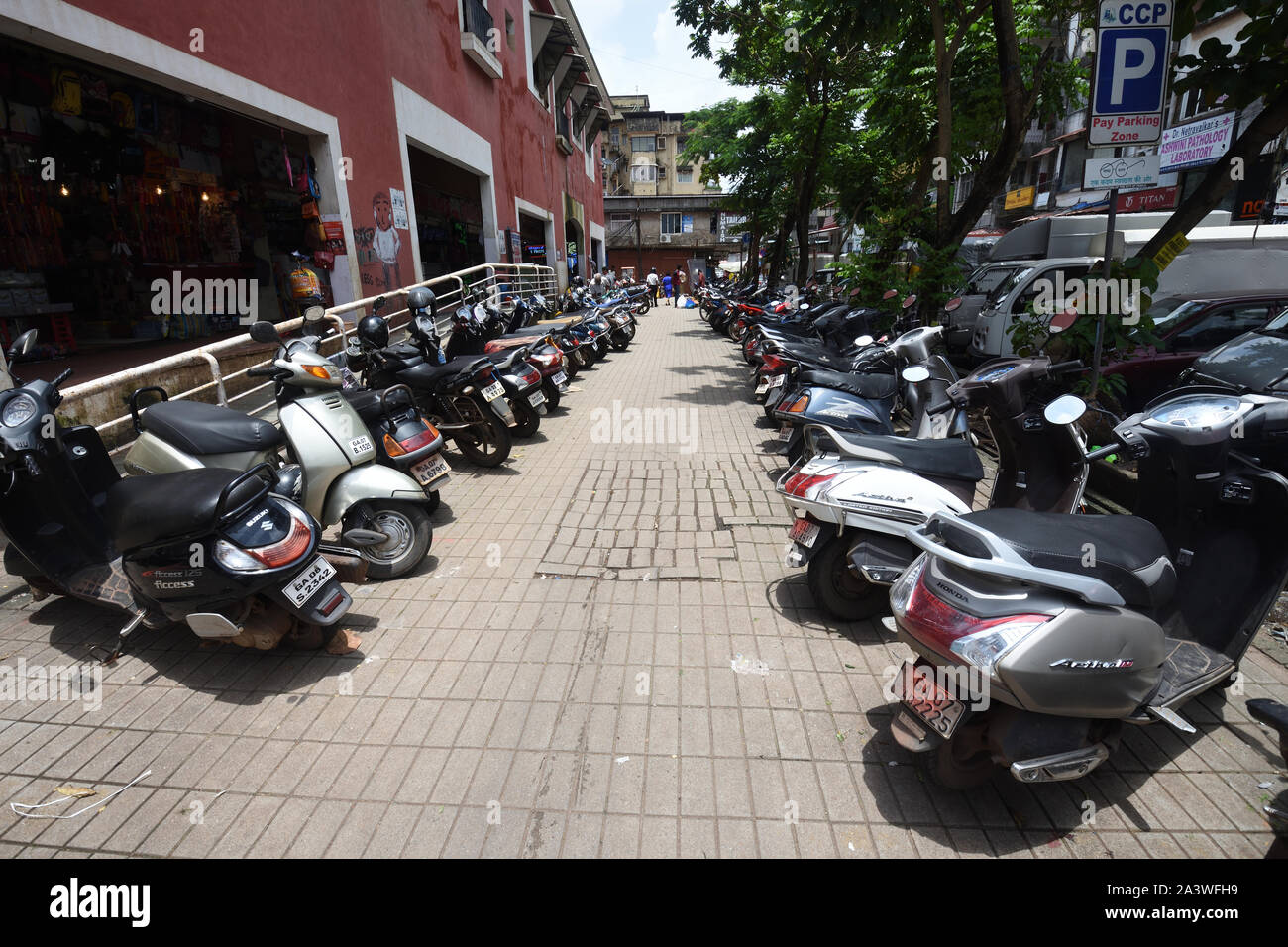 Two wheeler parking hi-res stock photography and images - Alamy