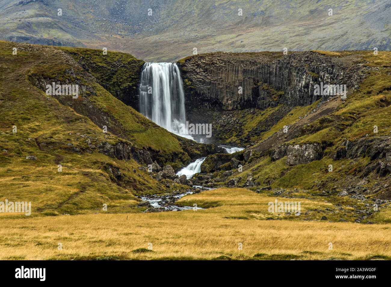 Svodufoss waterfall on the Snaefellsnes Peninsula Western Iceland Coast ...