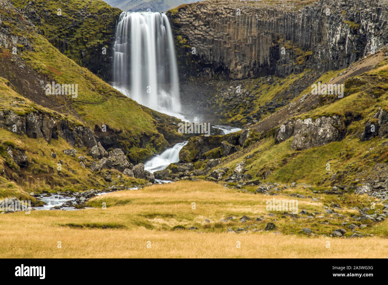 Svodufoss waterfall on the Snaefellsnes Peninsula Western Iceland Coast ...