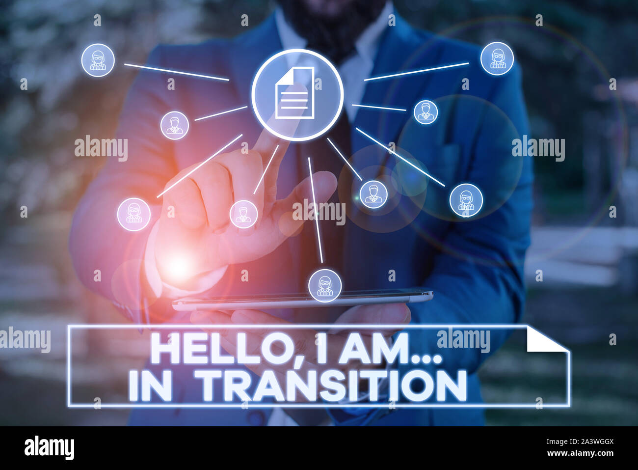 Handwriting text writing Hello I Am In Transition. Conceptual photo ...