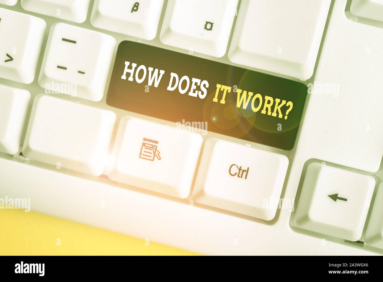 Writing Note Showing How Does It Work Question Business Concept For Asking On How Stuff Being