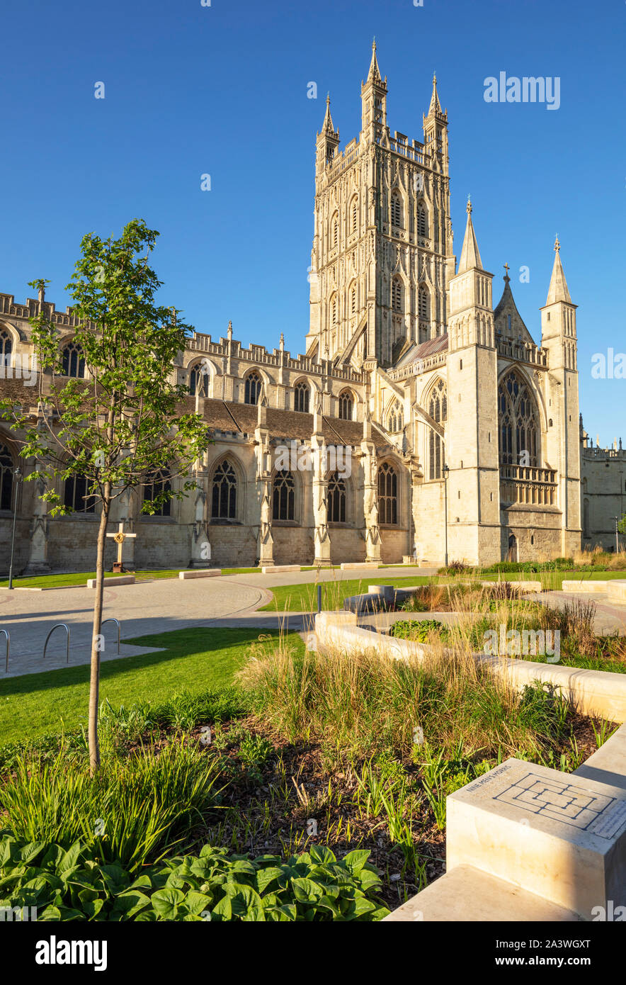 Gloucester cathedral Gloucester city centre Gloucestershire England UK ...