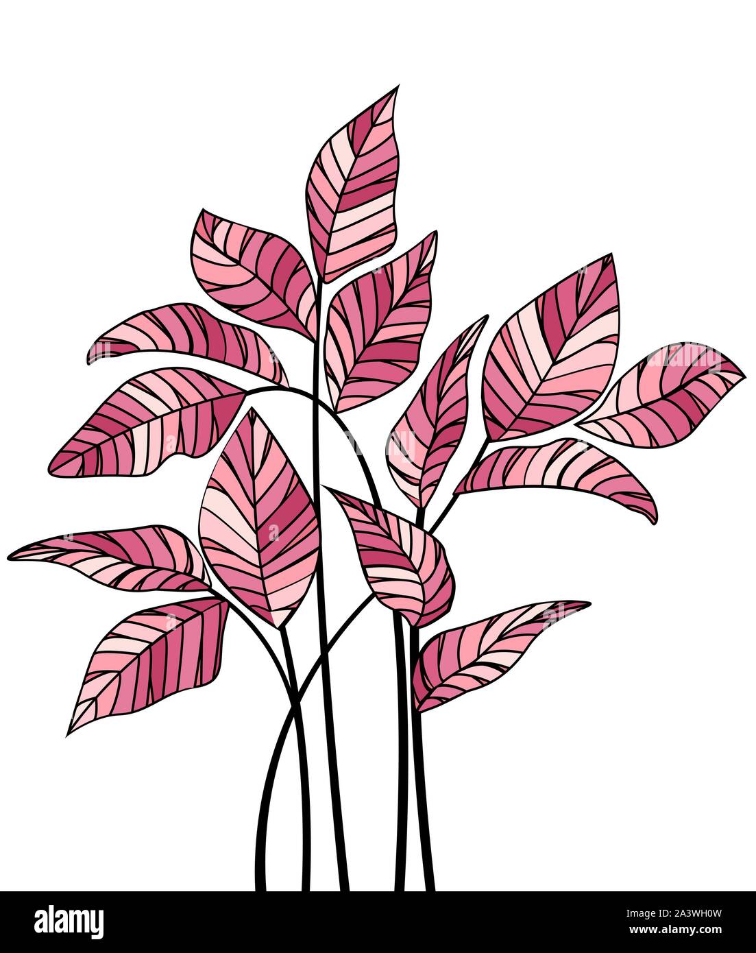 Decoration of leaves Stock Vector Image & Art - Alamy