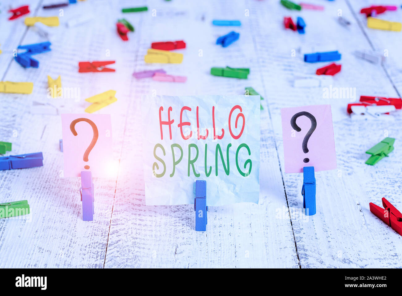 Conceptual hand writing showing Hello Spring. Concept meaning welcoming ...