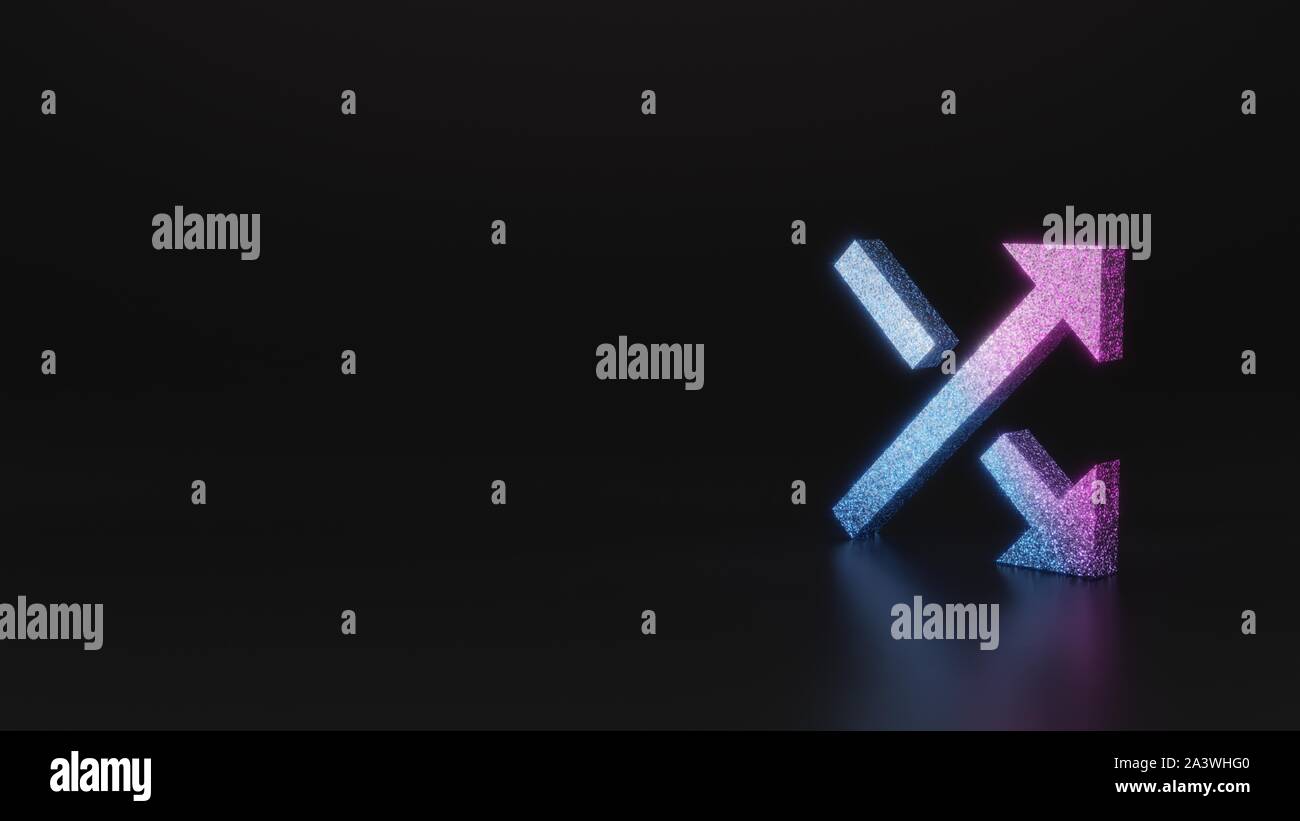 glitter neon violet pink ombre symbol of double diagonal simple arrows ...