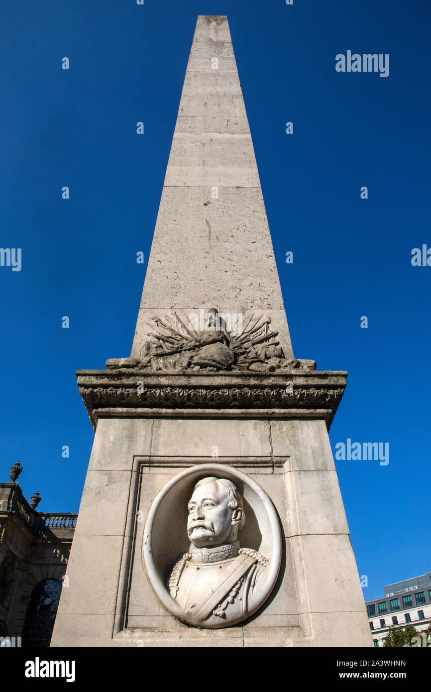 A view of the Burnaby monument, located in the grounds of St. Philips ...