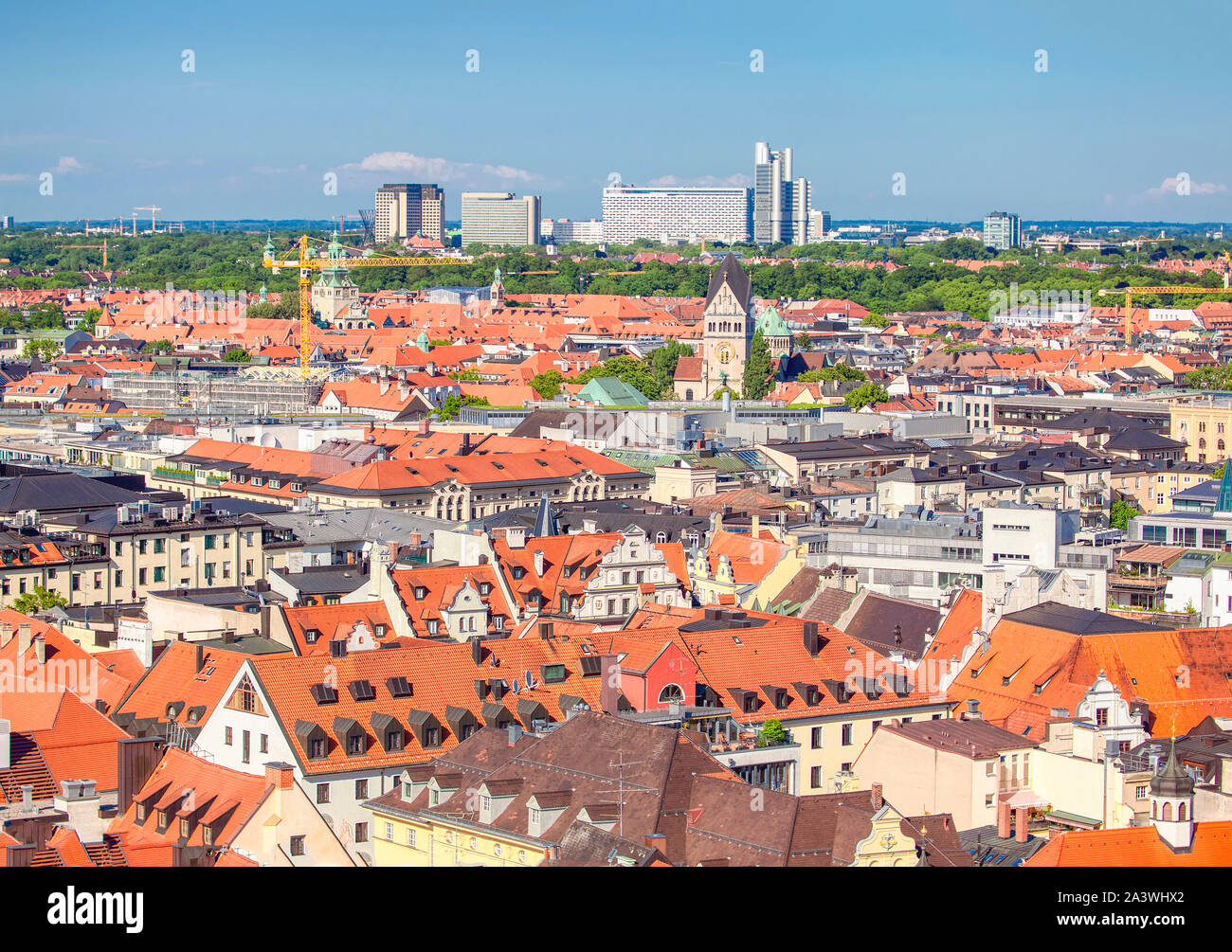 Munich capital of Bavaria , aerial view Stock Photo - Alamy