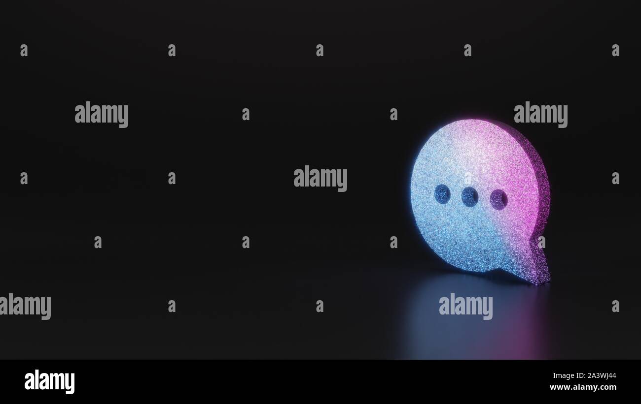 glitter neon violet pink ombre symbol of rectangular rounded chat ...