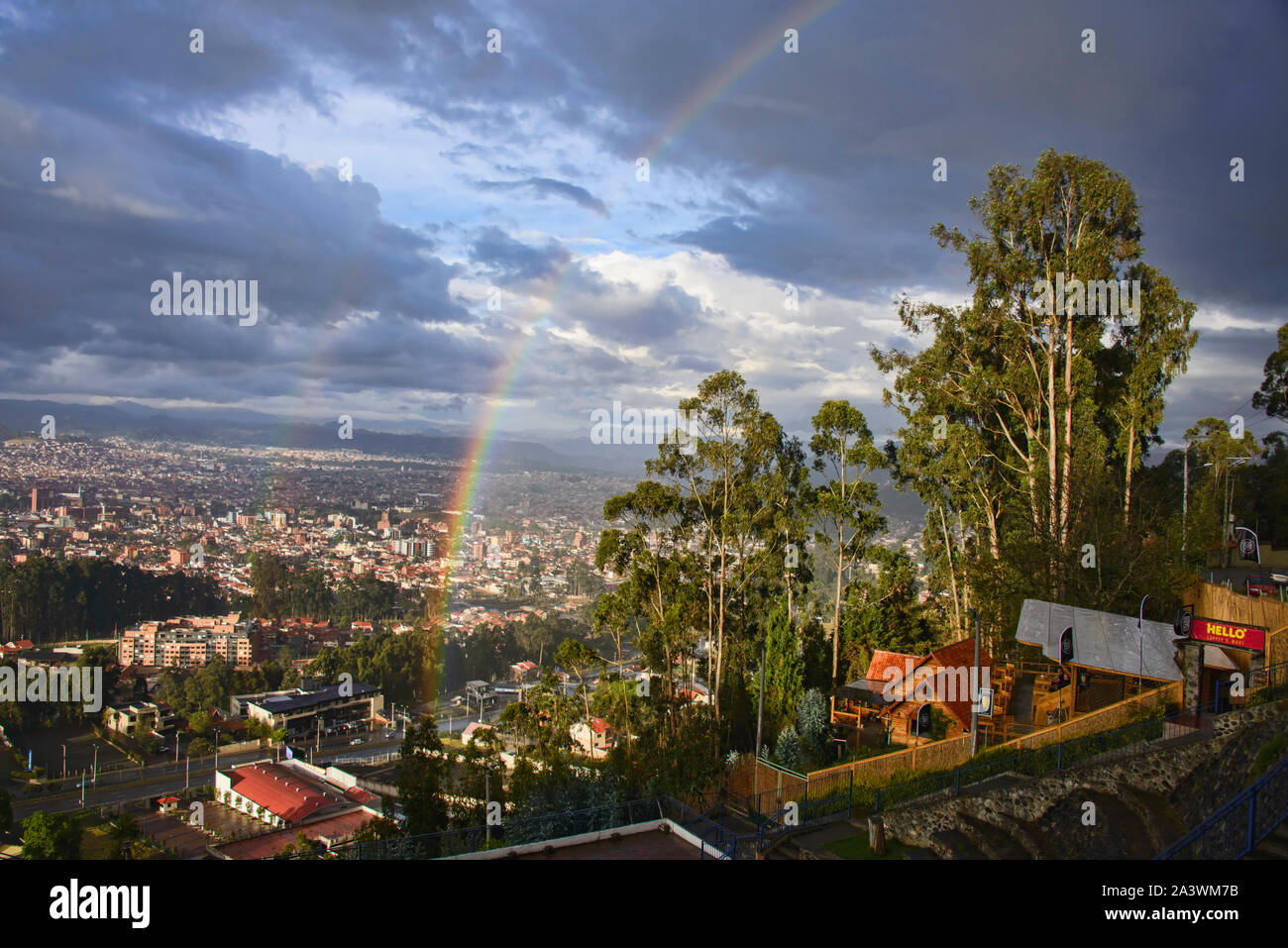 Beautiful rainbow, Cuenca, Ecuador Stock Photo - Alamy