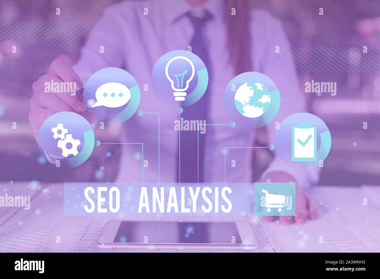 Writing note showing Seo Analysis. Business concept for tool helps ...