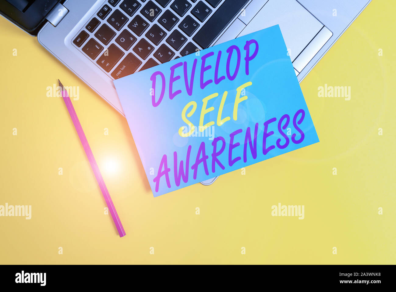 Conceptual hand writing showing Develop Self Awareness. Concept meaning ...