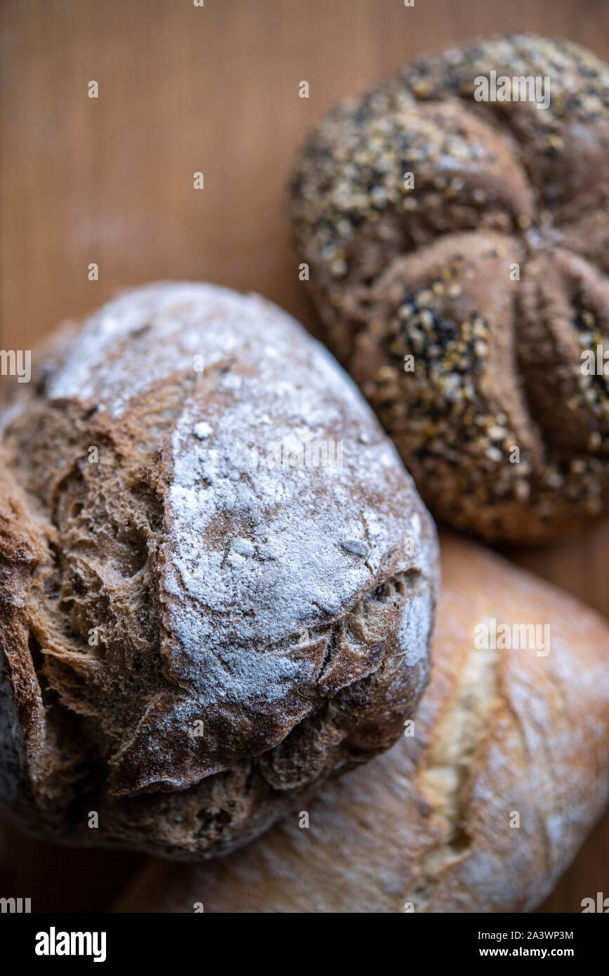 Selection of freshly baked bread Stock Photo - Alamy