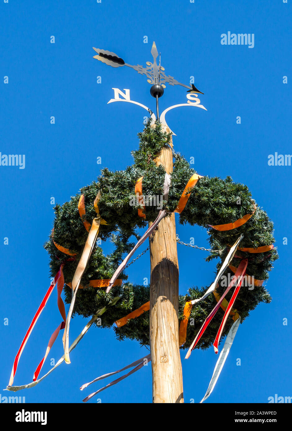 May Pole in Bavaria Germany Stock Photo - Alamy