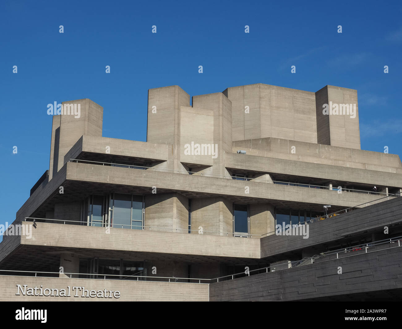 LONDON, UK - CIRCA SEPTEMBER 2019: The Royal National Theatre designed ...
