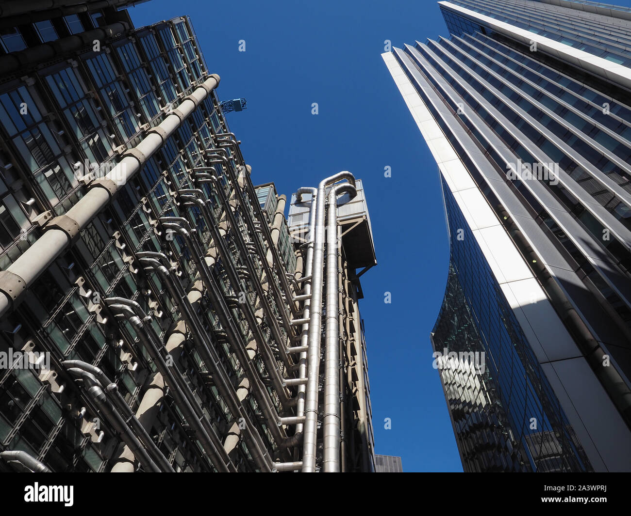LONDON, UK - CIRCA SEPTEMBER 2019: Lloyd of London high tech skyscraper ...