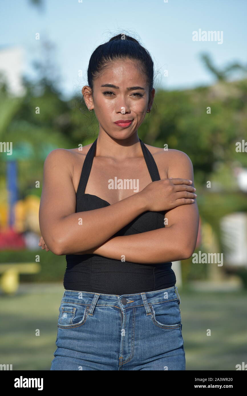 Pretty asian woman looks hi-res stock photography and images - Alamy