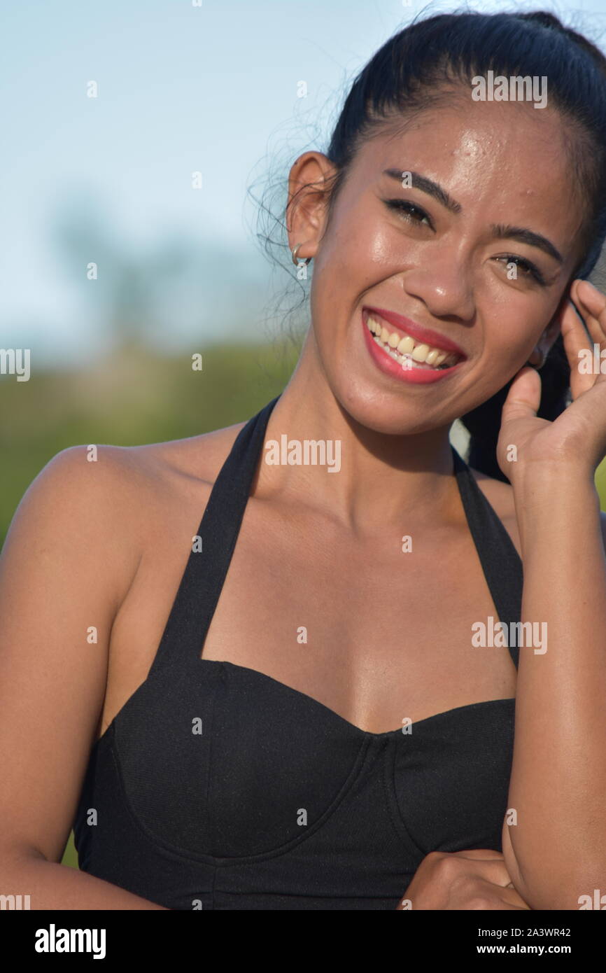 Smiling Pretty Female Stock Photo - Alamy