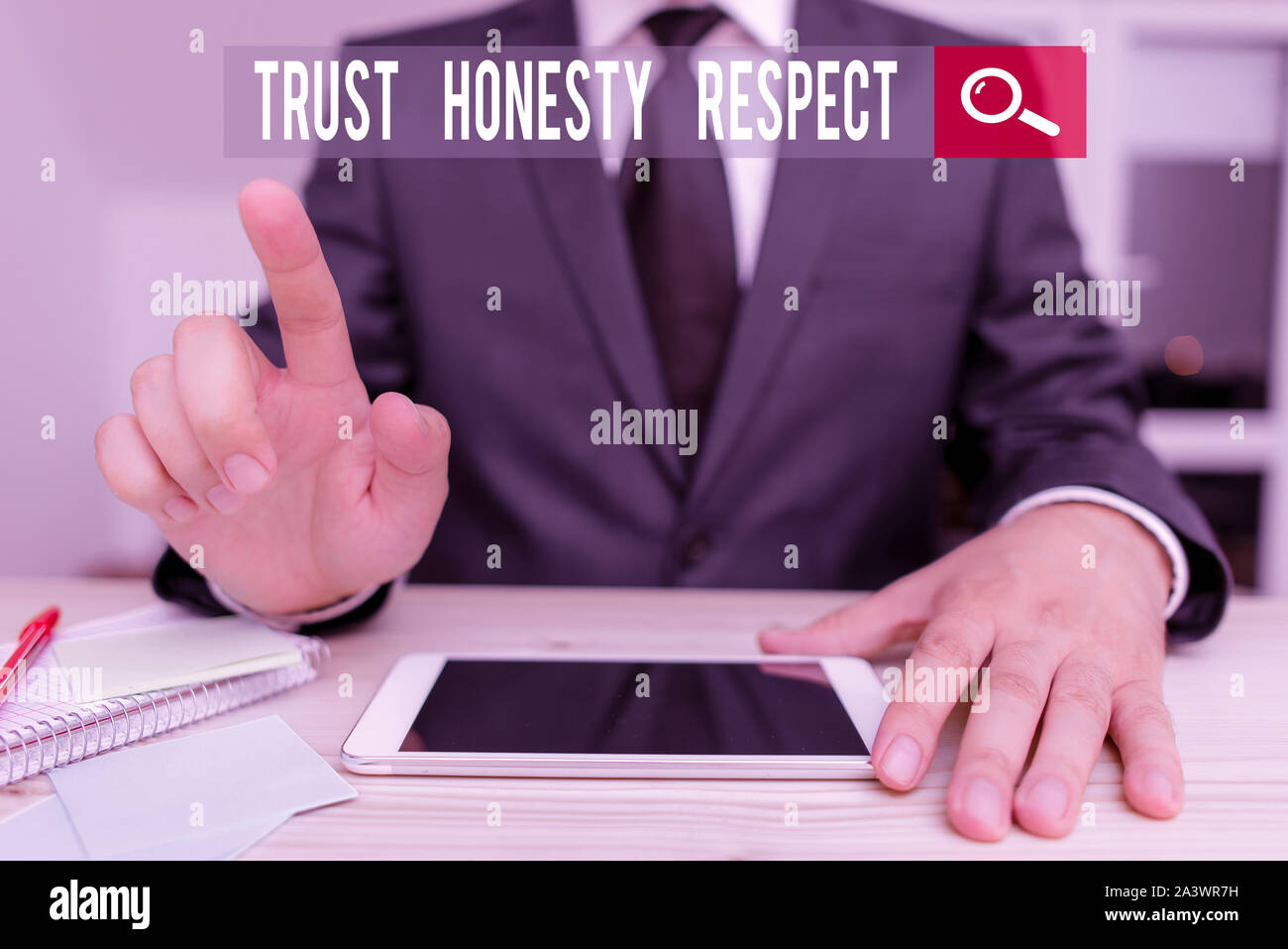 Conceptual hand writing showing Trust Honesty Respect. Concept meaning ...
