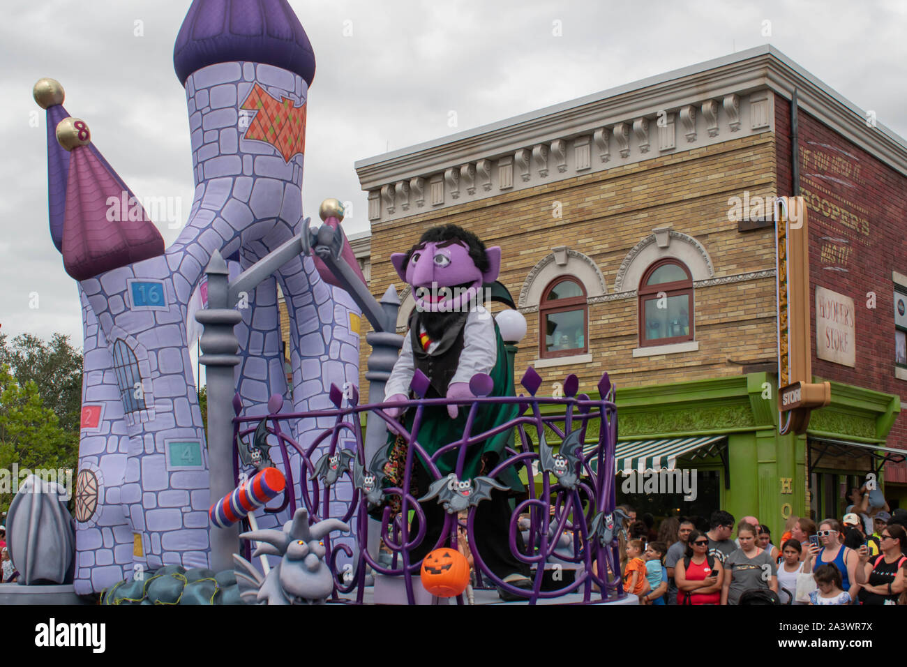 Orlando, Florida. September 21, 2019. Count Von Count in Sesame Street ...