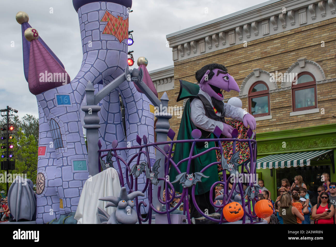 Orlando, Florida. September 21, 2019. Count Von Count in Sesame Street ...