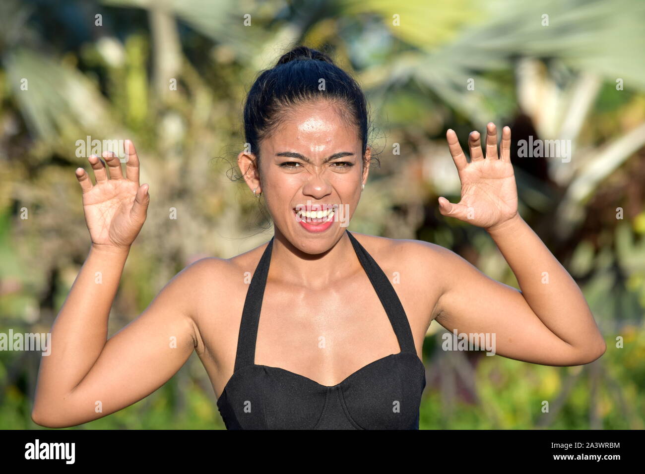 Scary Pretty Adult Female Stock Photo - Alamy