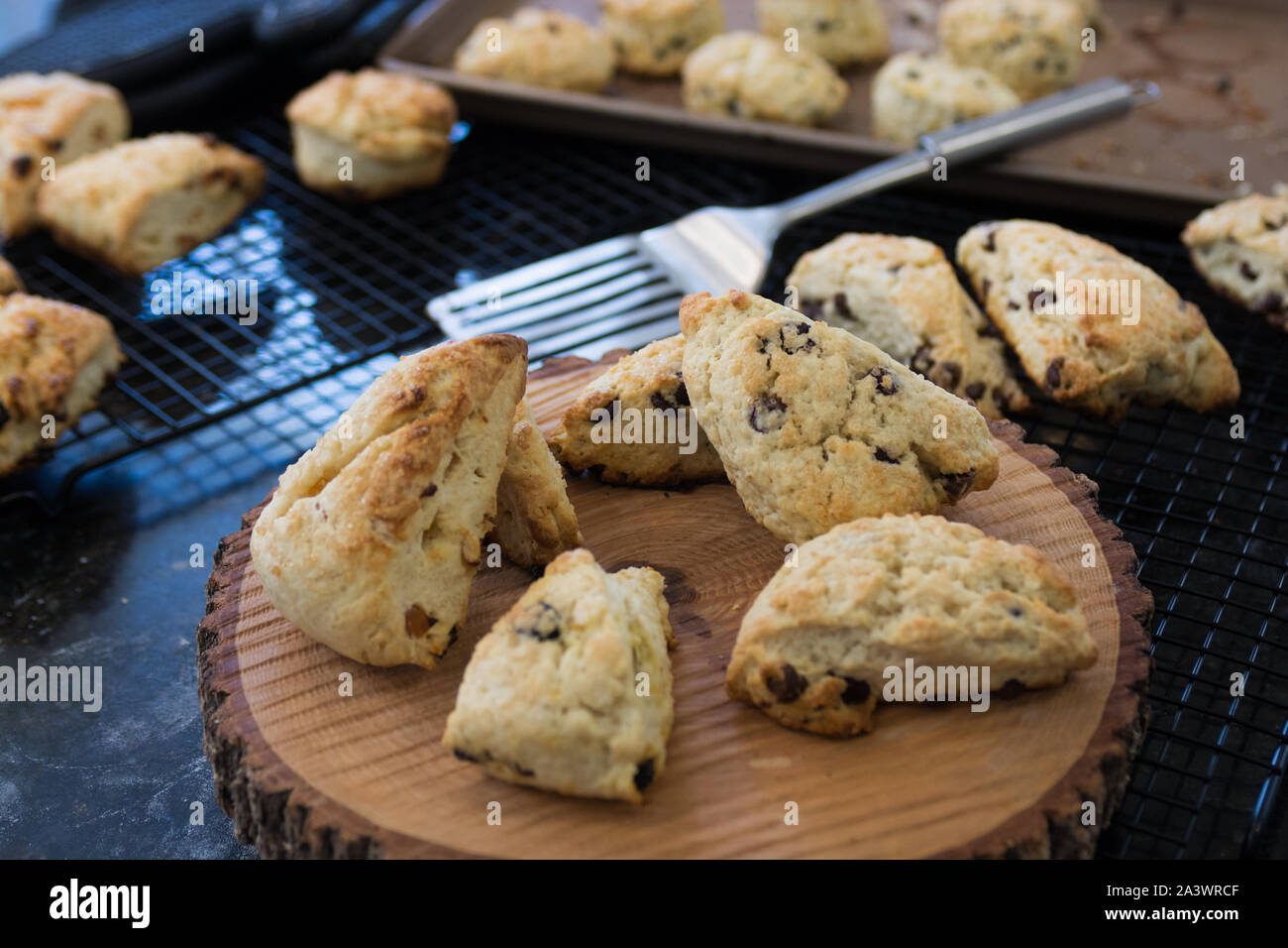 Fresh scones right out of the oven was made in a class for an organic ...