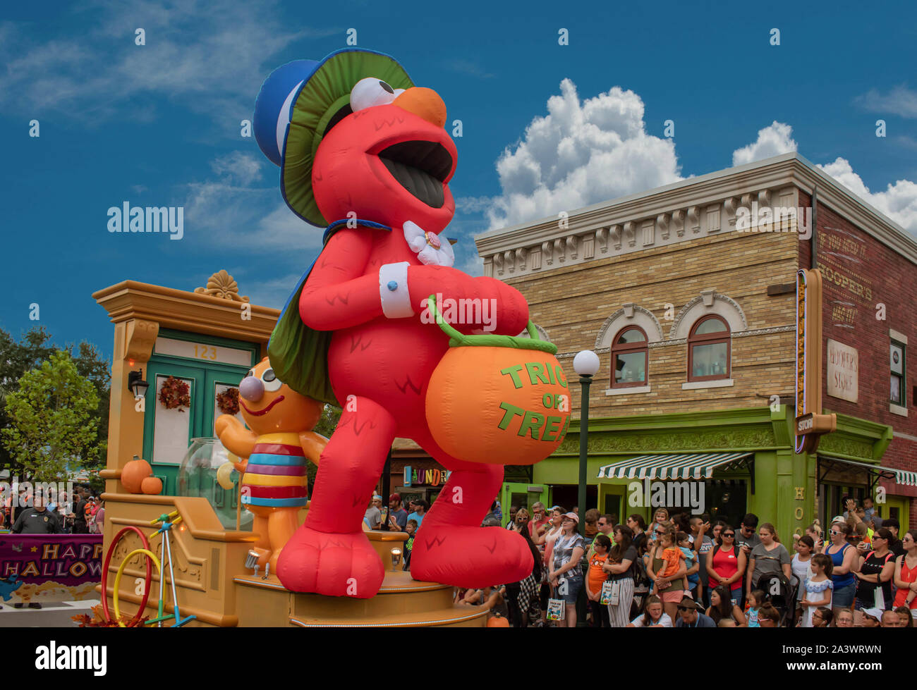 Orlando, Florida. September 21, 2019. Big Elmo float in Sesame Street ...