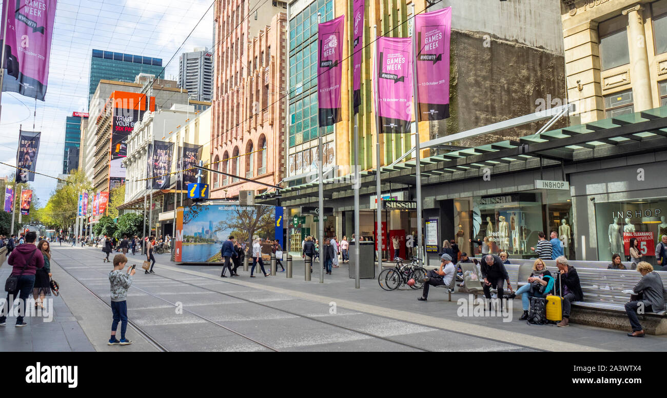 Melbourne streetscape hi-res stock photography and images - Alamy
