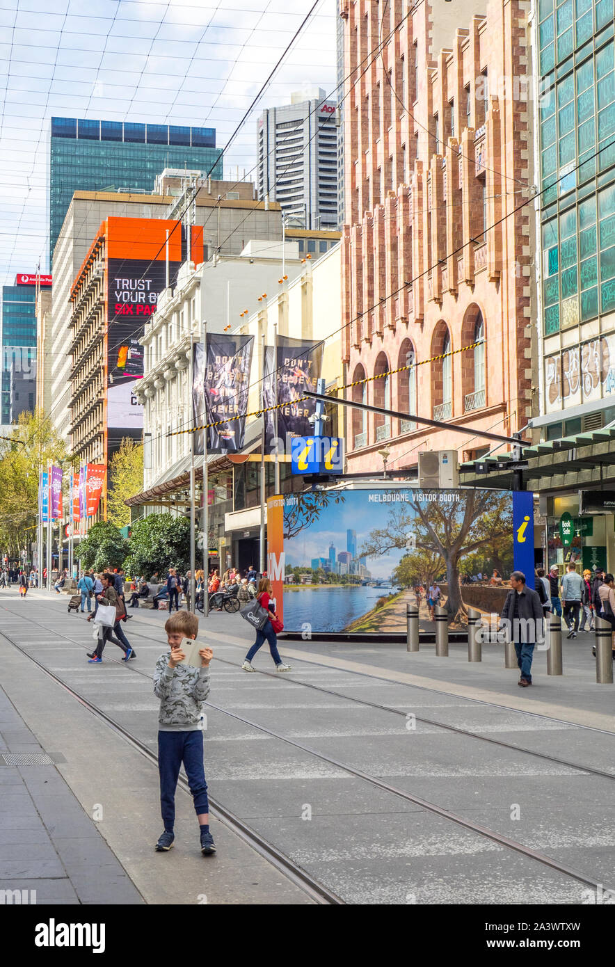 Melbourne streetscape hi-res stock photography and images - Alamy