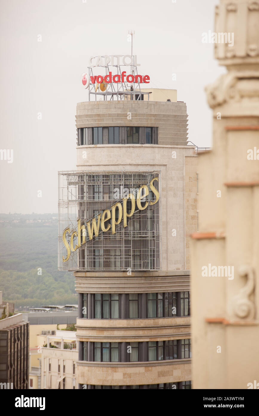 The Capitol Building on the Gran Via in Madrid, Spain Stock Photo - Alamy