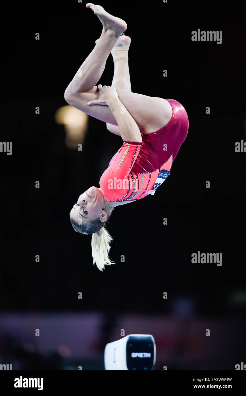 Stuttgart, Germany. 10th Oct, 2019. Gymnastics: world championship, all-around, women, final ...