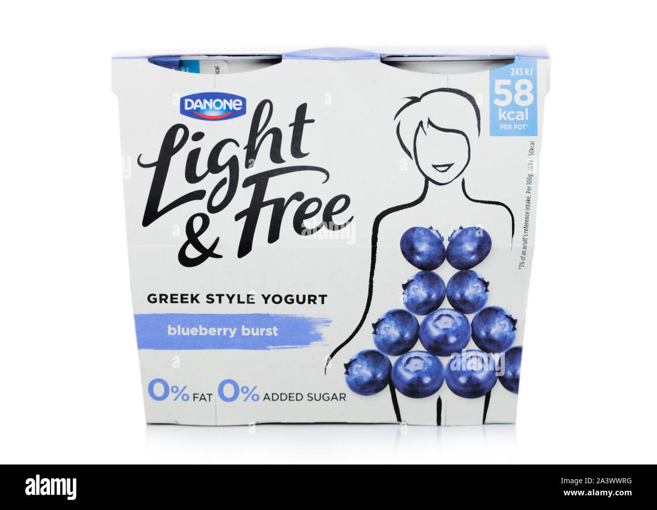 Danone Light And Free Greek Style Yogurt High Resolution Stock ...