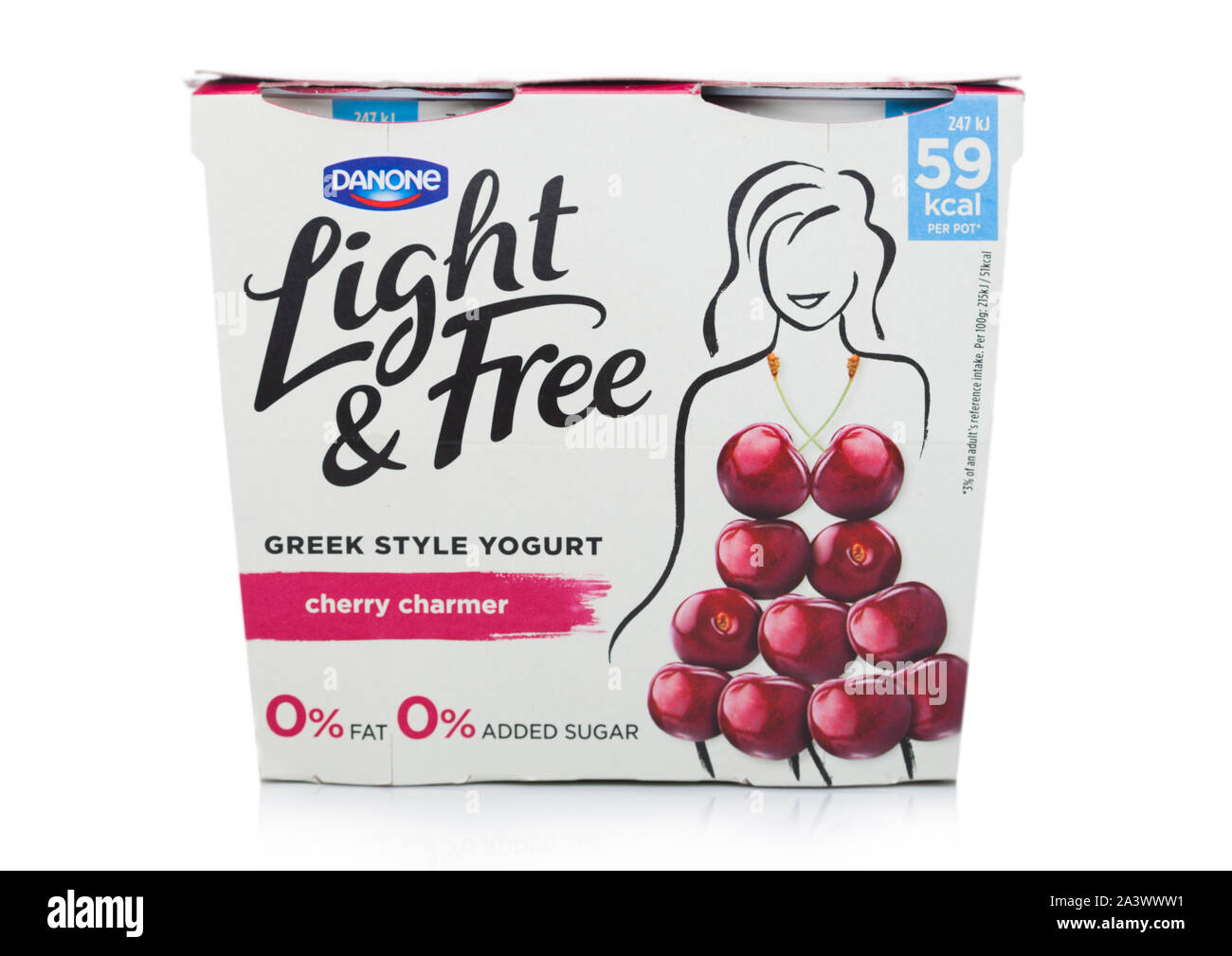 Danone Light And Free Greek Style Yogurt High Resolution Stock ...