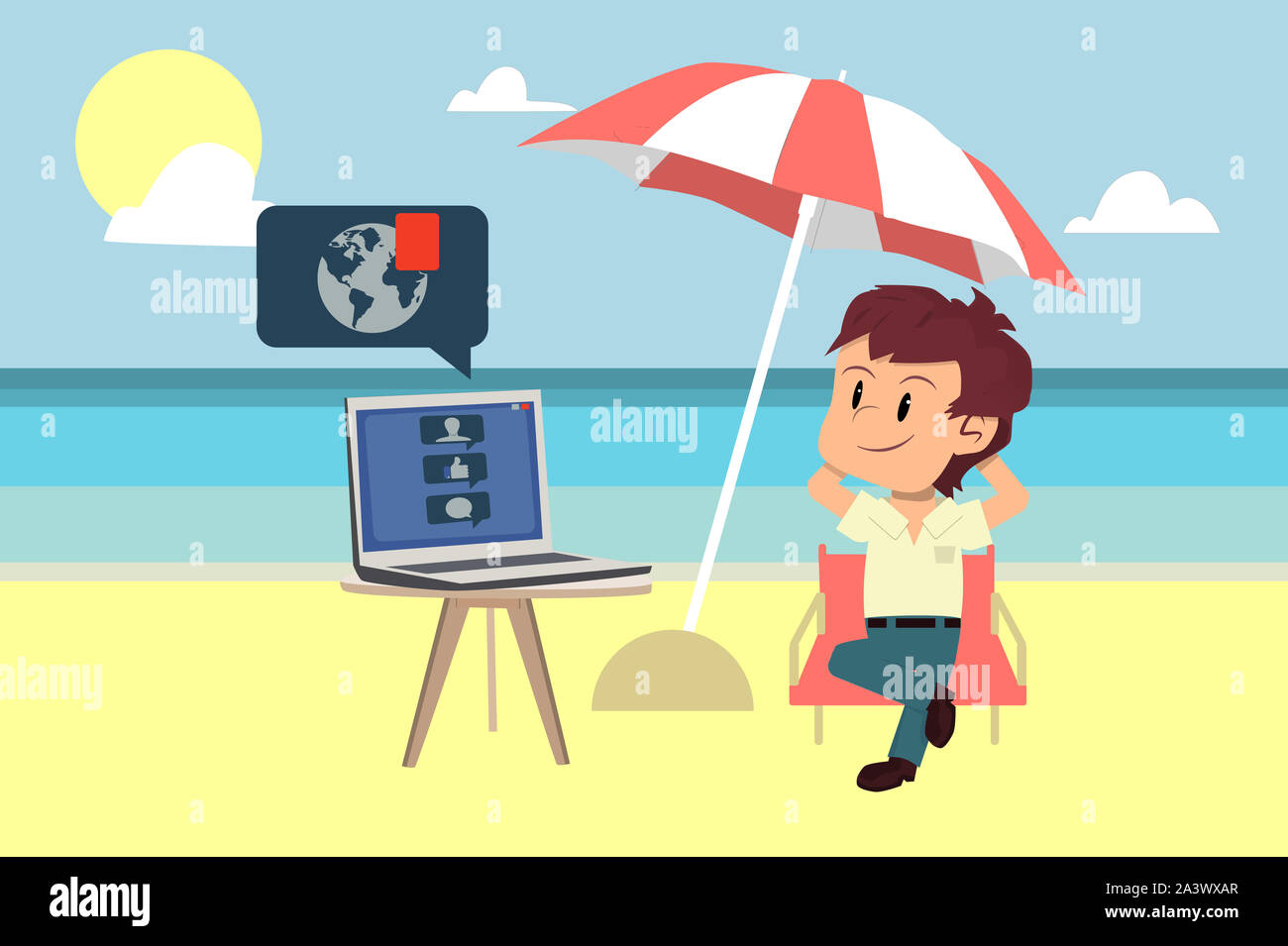 Out of office beach hi-res stock photography and images - Alamy