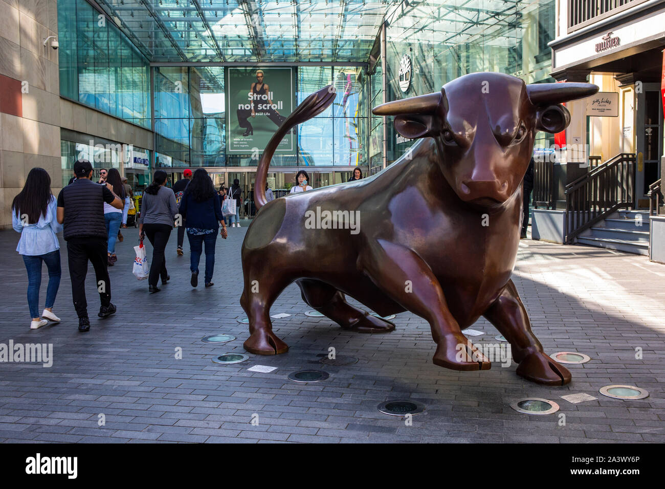 Bull sculpture in bullring birmingham hi-res stock photography and ...