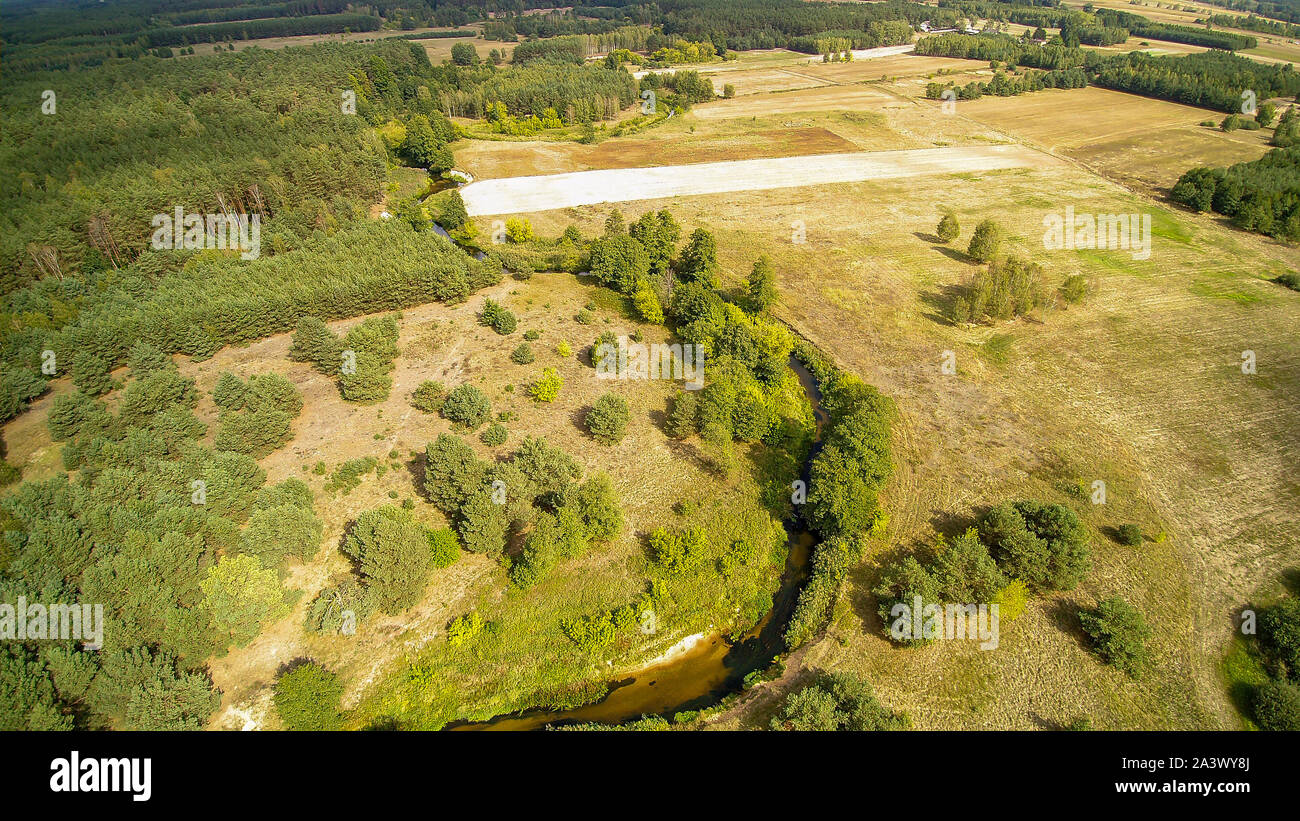 The mysterious river Grabia on a summer day, Poland, 2019 Stock Photo ...