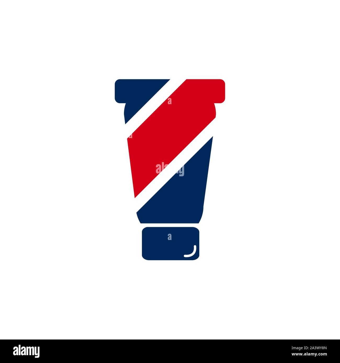 barber shop cream tube cosmetic accessory icon design illustation Stock ...