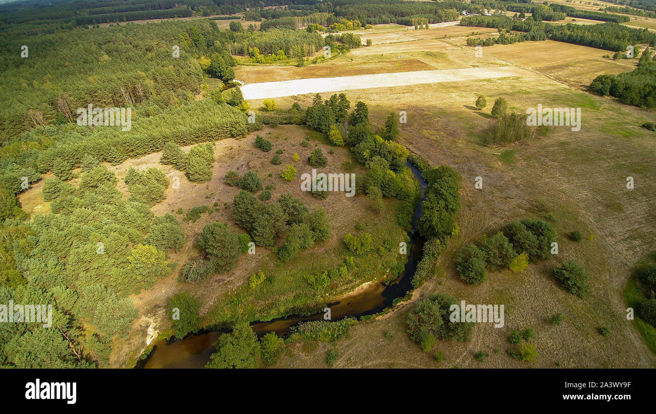 The mysterious river Grabia on a summer day, Poland, 2019 Stock Photo ...