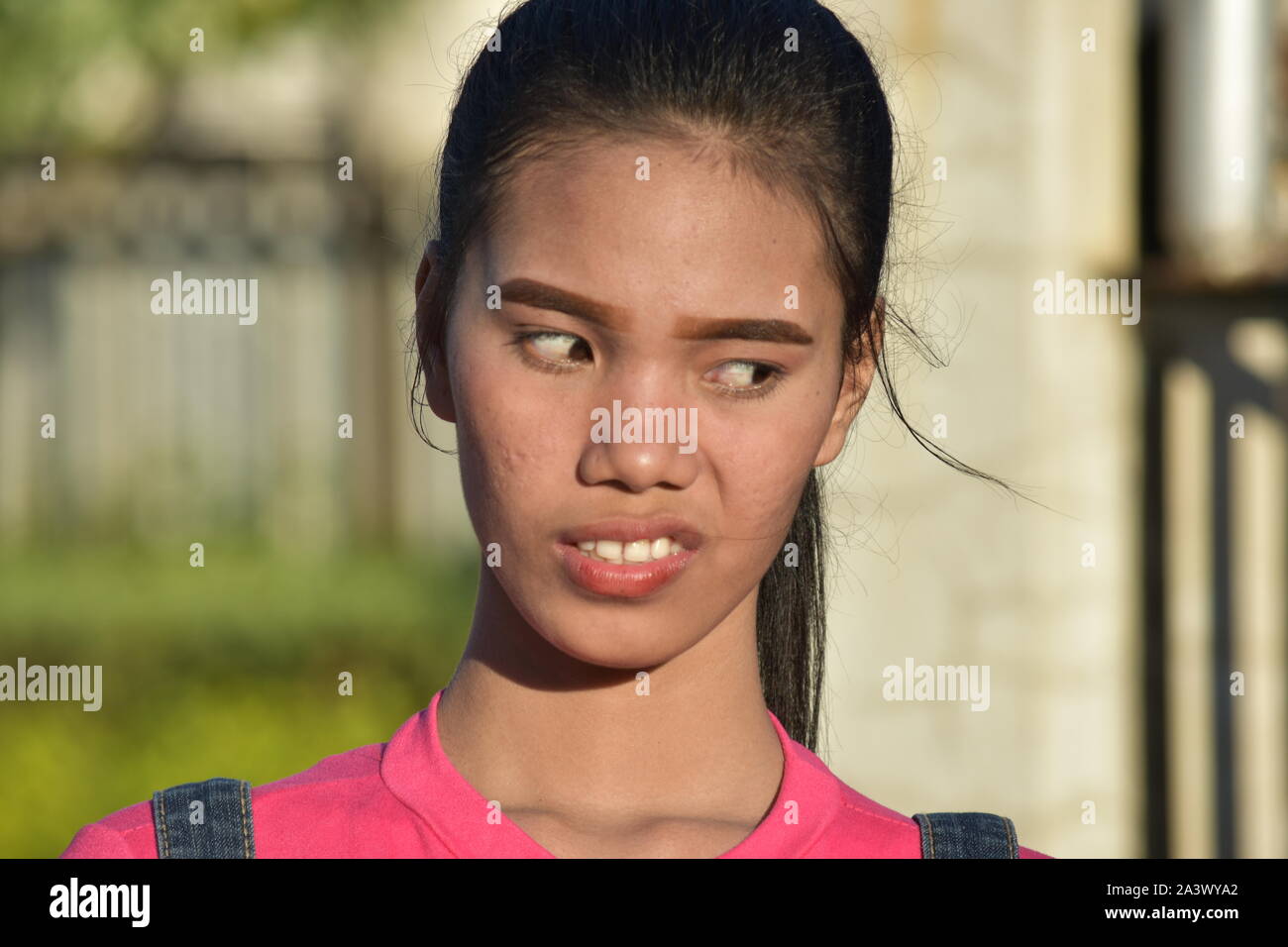 Stressed Young Diverse Female Stock Photo - Alamy