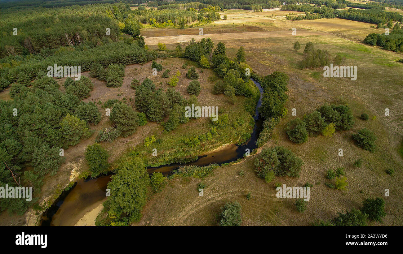The mysterious river Grabia on a summer day, Poland, 2019 Stock Photo ...