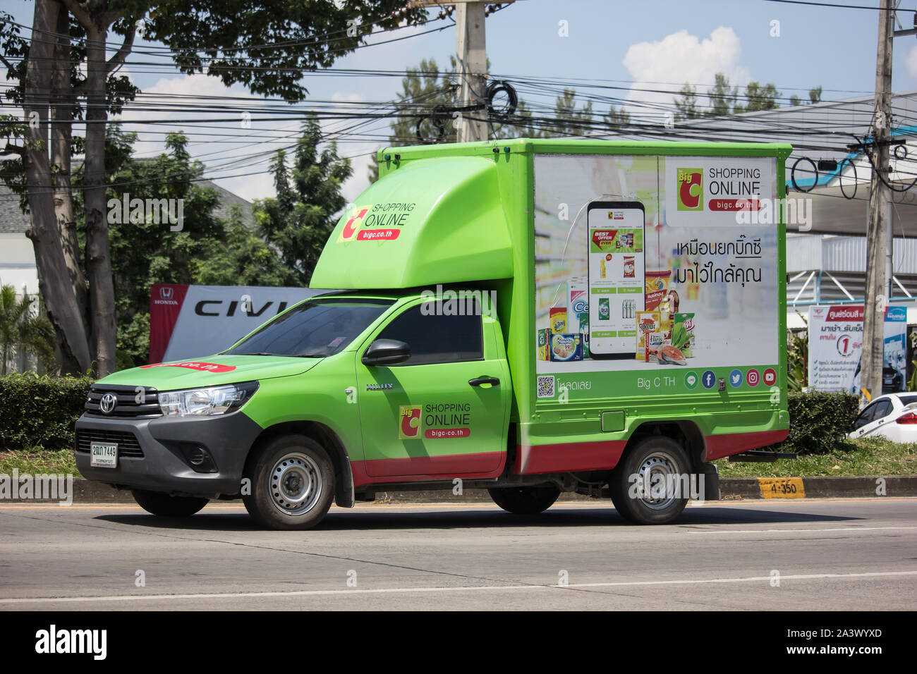 Chiangmai, Thailand - October 3 2019: Big C Online Logistics Container ...