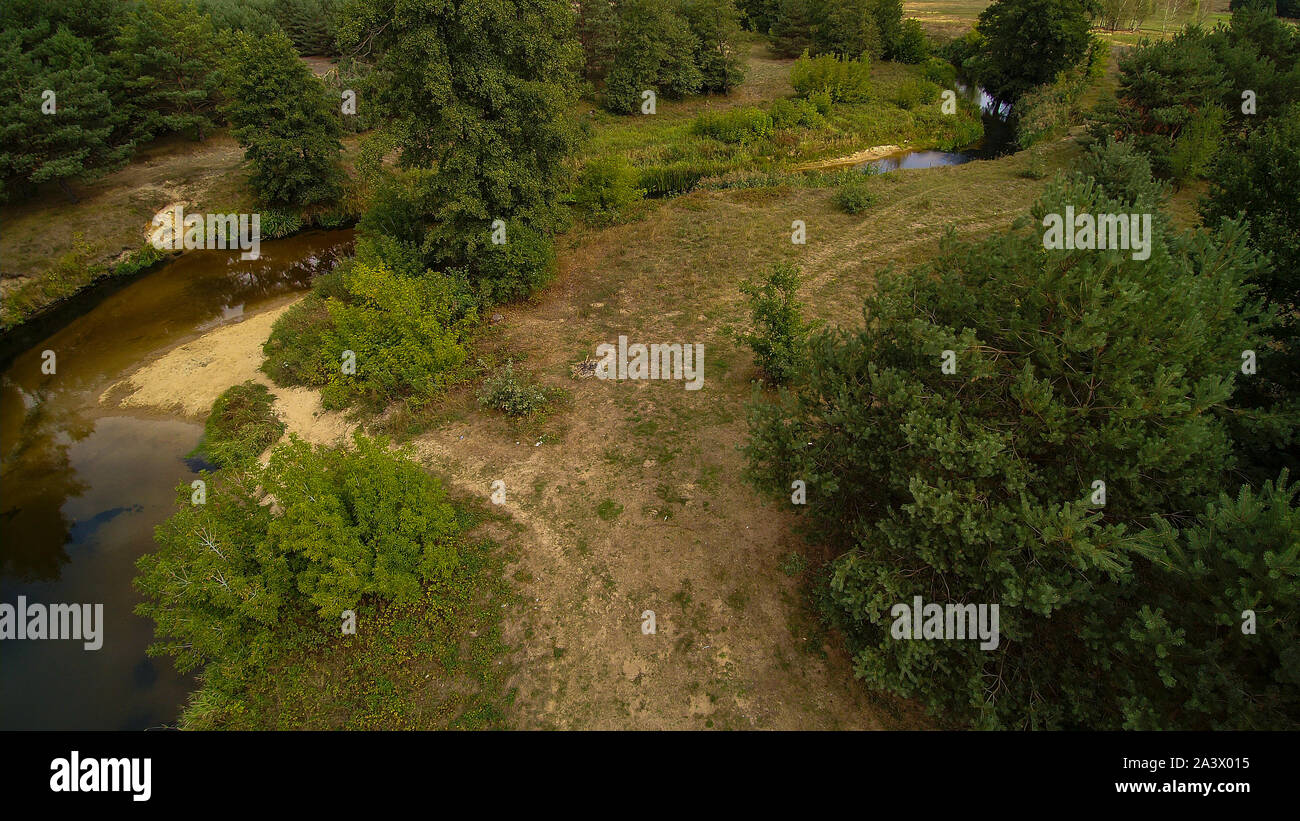 The mysterious river Grabia on a summer day, Poland, 2019 Stock Photo ...
