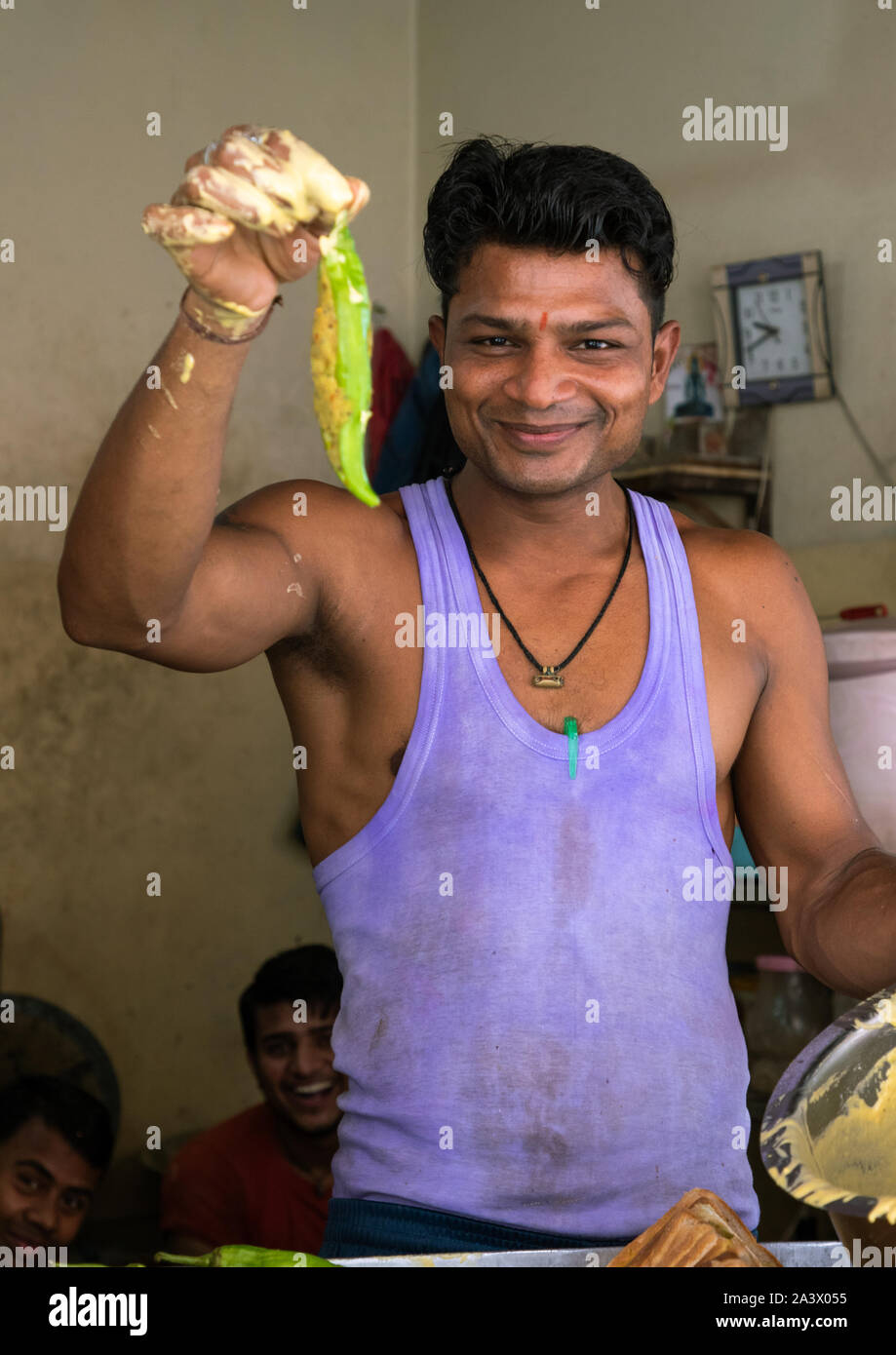 Indian Man Cooking High Resolution Stock Photography and Images - Alamy