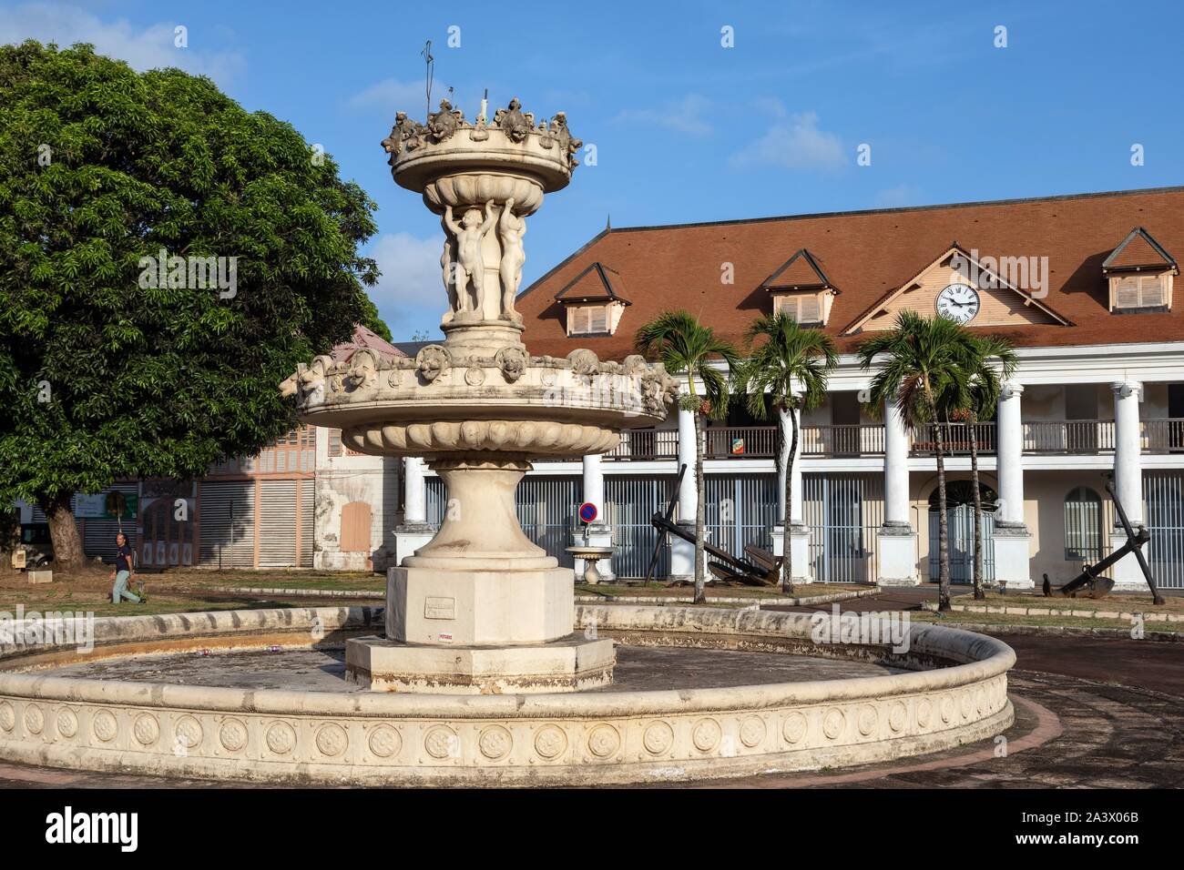 PREFECTURE OF CAYENNE, PLACE LEOPOLD HEDER, FRENCH GUIANA, OVERSEAS ...