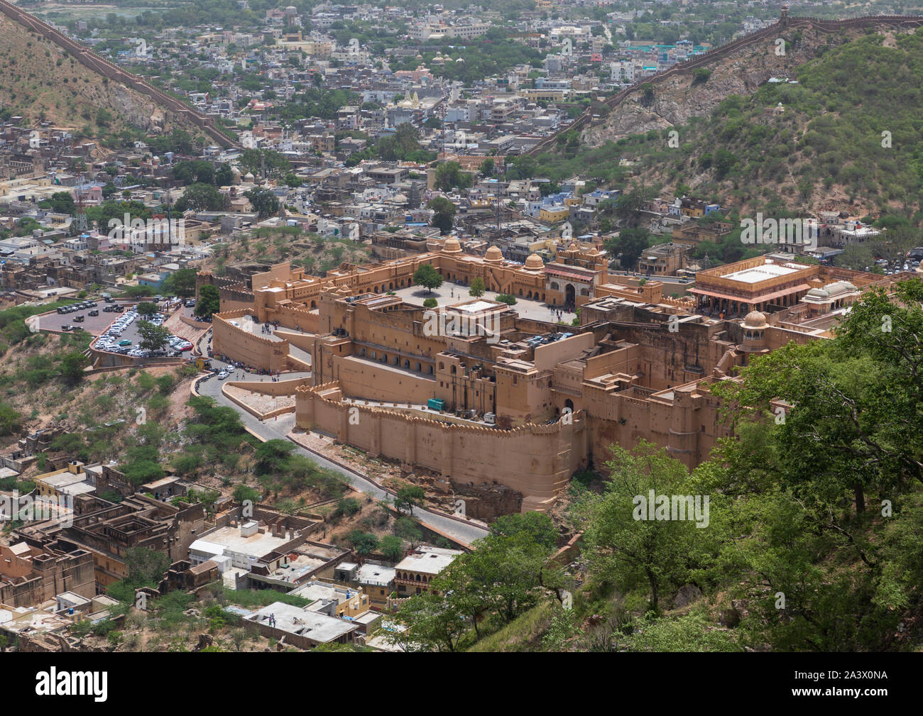 A panoramic view from Jaigarh fort, Rajasthan, Amer, India Stock Photo ...
